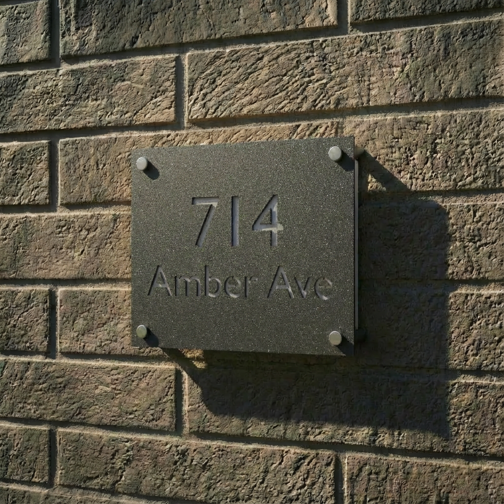 Powder Coated House Number - Steel Age Creations
