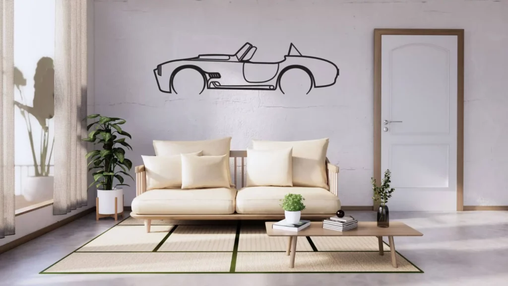 AC Cobra Side-View Steel Wall Art by Steel Age Creations